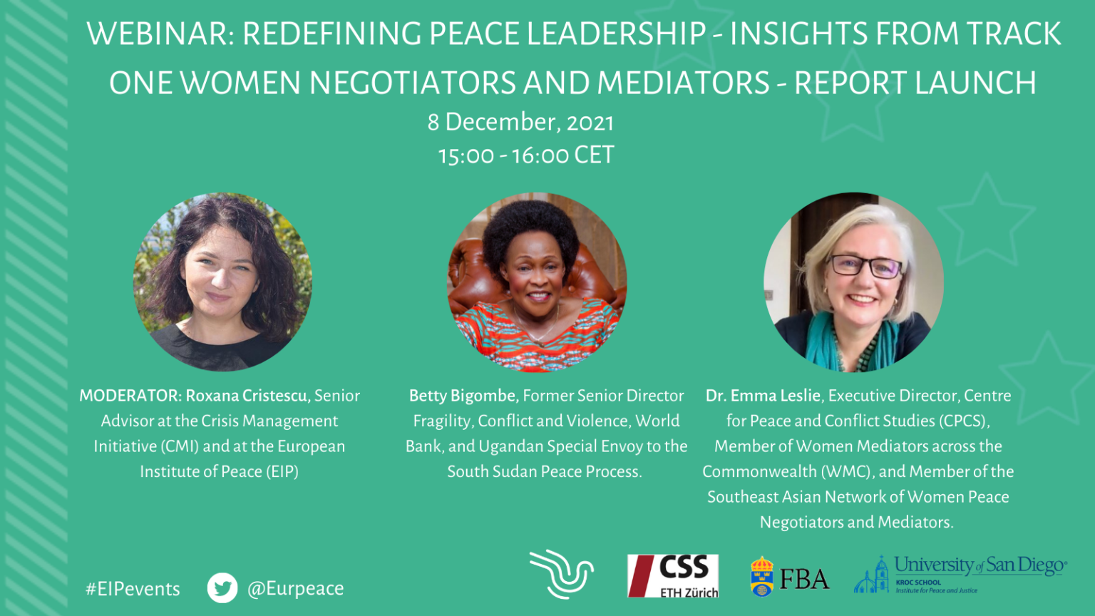 Webinar: Redefining Peace Leadership – Insights from Track One Women ...